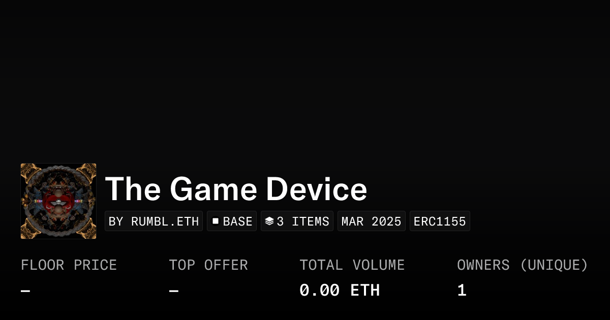 The Game Device - Collection | OpenSea