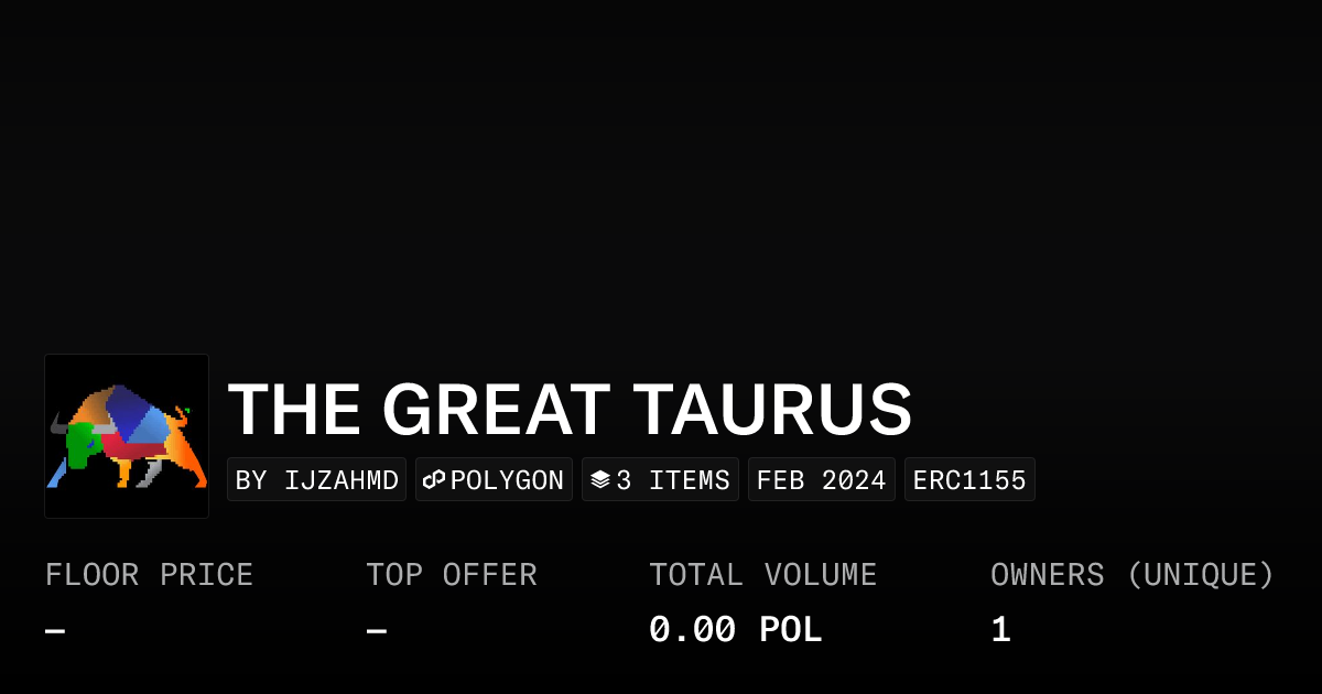 THE GREAT TAURUS - Collection | OpenSea