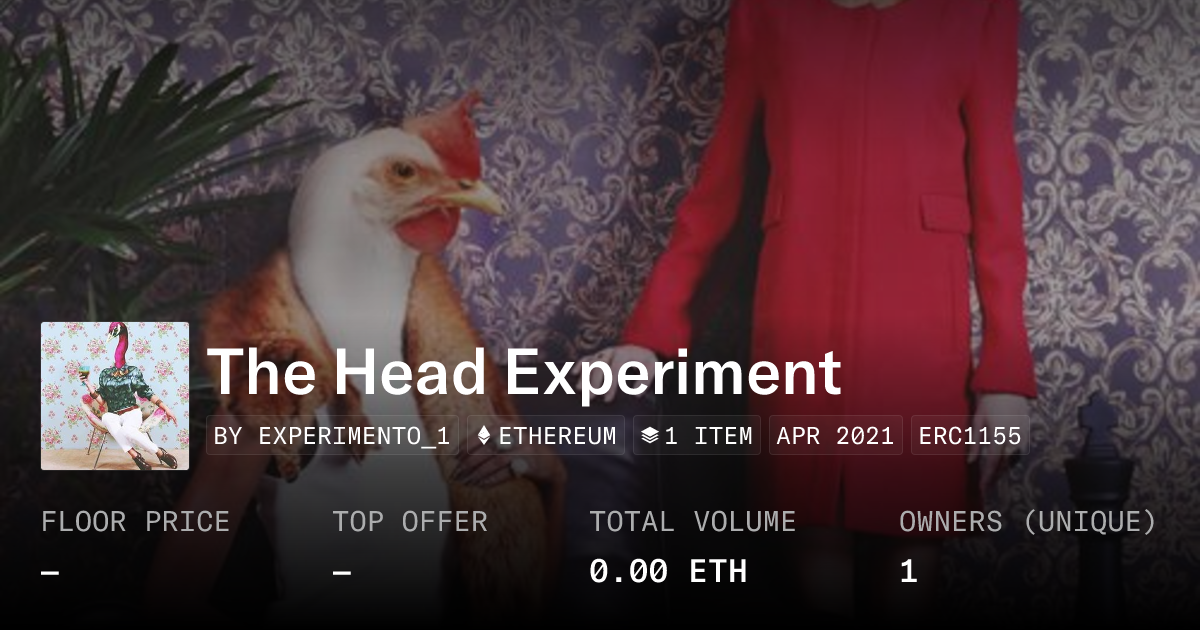 The Head Experiment - Collection | OpenSea