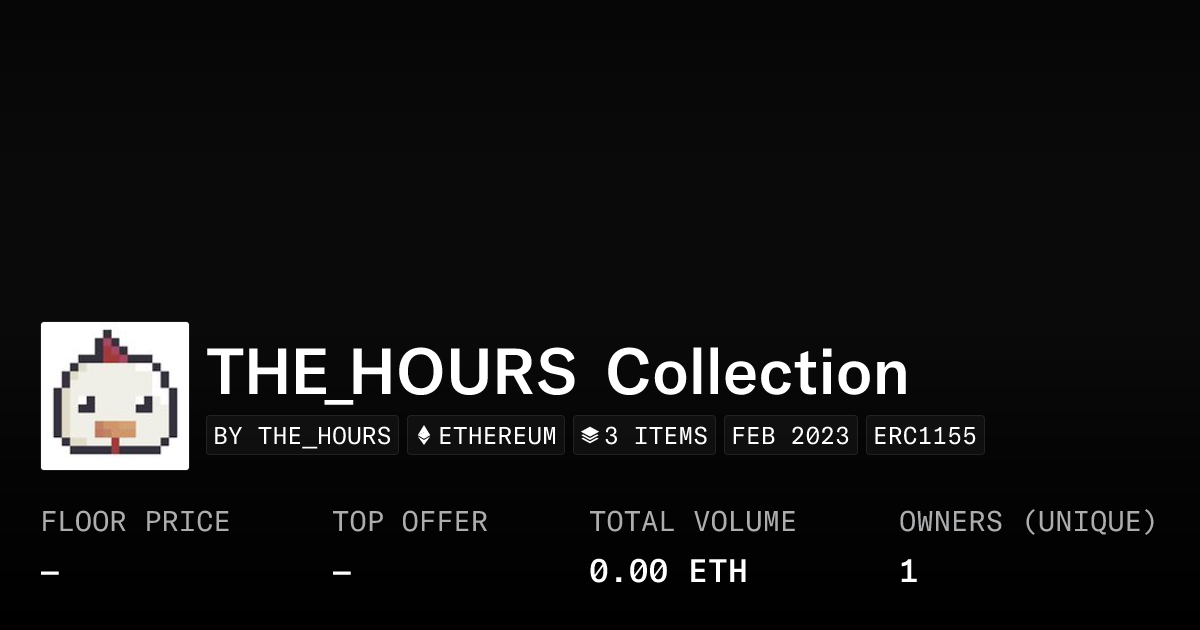THE_HOURS Collection - Collection | OpenSea
