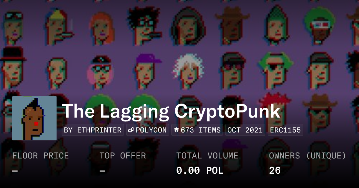 The Lagging CryptoPunk - Collection | OpenSea