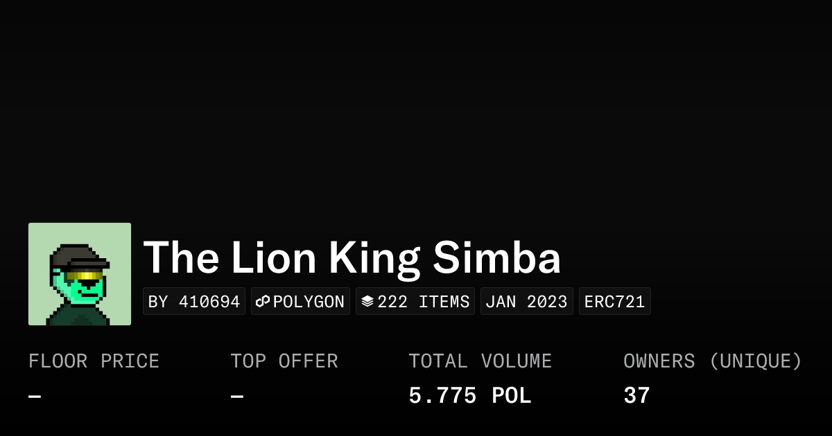 The Lion King Simba - Collection | OpenSea