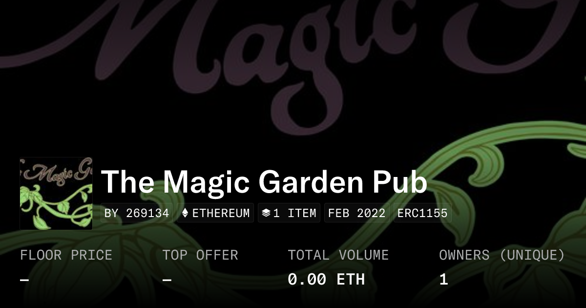 The Magic Garden Pub - Collection | OpenSea
