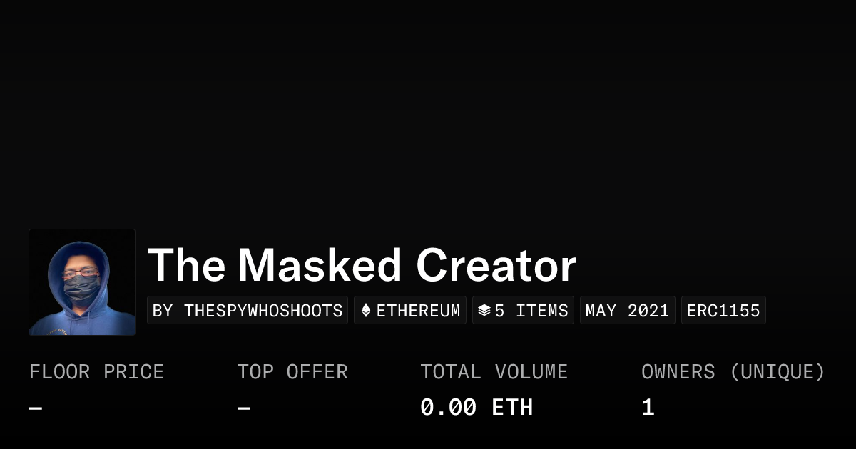 The Masked Creator - Collection | OpenSea