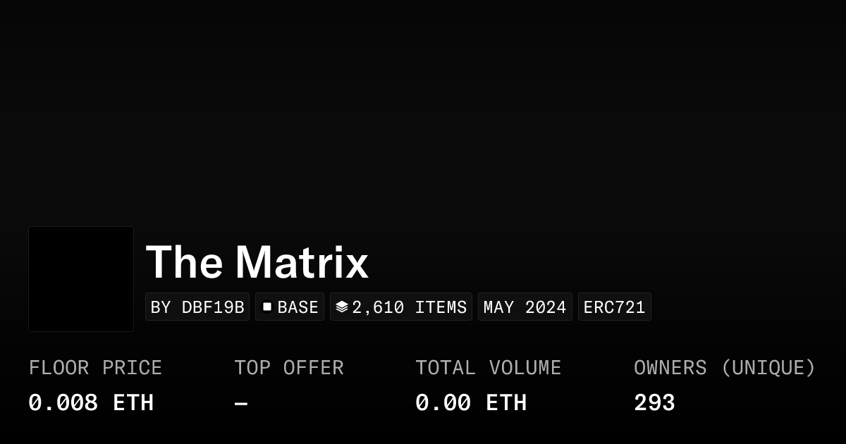 The Matrix - Collection | OpenSea