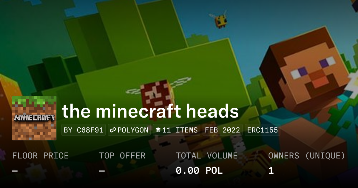 the minecraft heads - Collection | OpenSea
