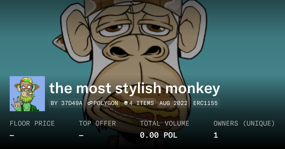 the most stylish monkey - Collection | OpenSea