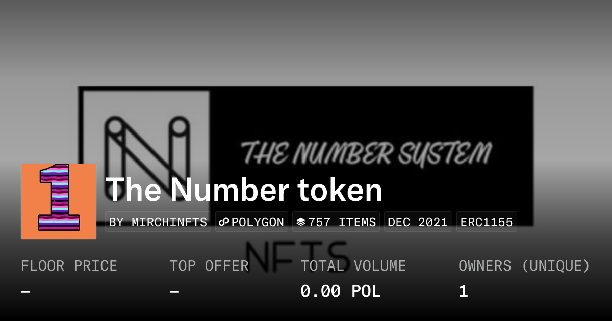 The Number token - Collection | OpenSea