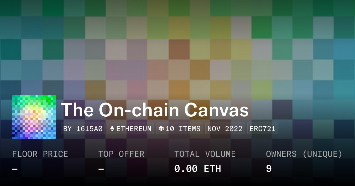 The On-chain Canvas - Collection | OpenSea
