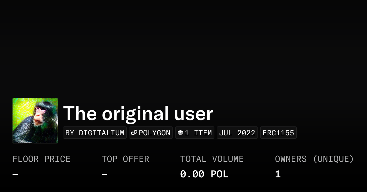 The original user - Collection | OpenSea