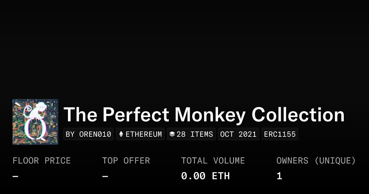 The Perfect Monkey Collection - Collection | OpenSea