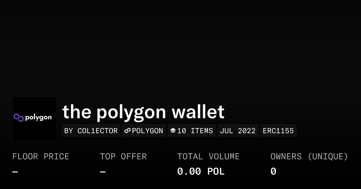 the polygon wallet - Collection | OpenSea