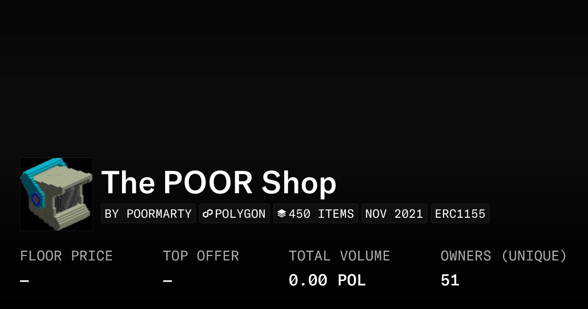 The POOR Shop - Collection | OpenSea