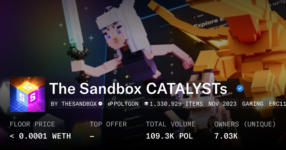 The Sandbox CATALYSTs - Collection | OpenSea