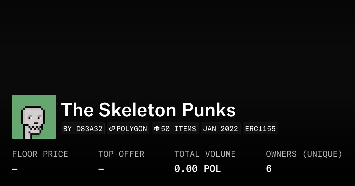 The Skeleton Punks - Collection | OpenSea