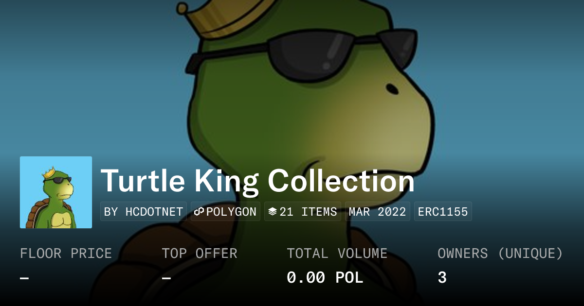 Turtle King Collection - Collection | OpenSea