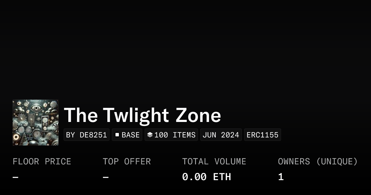 The Twlight Zone - Collection | OpenSea