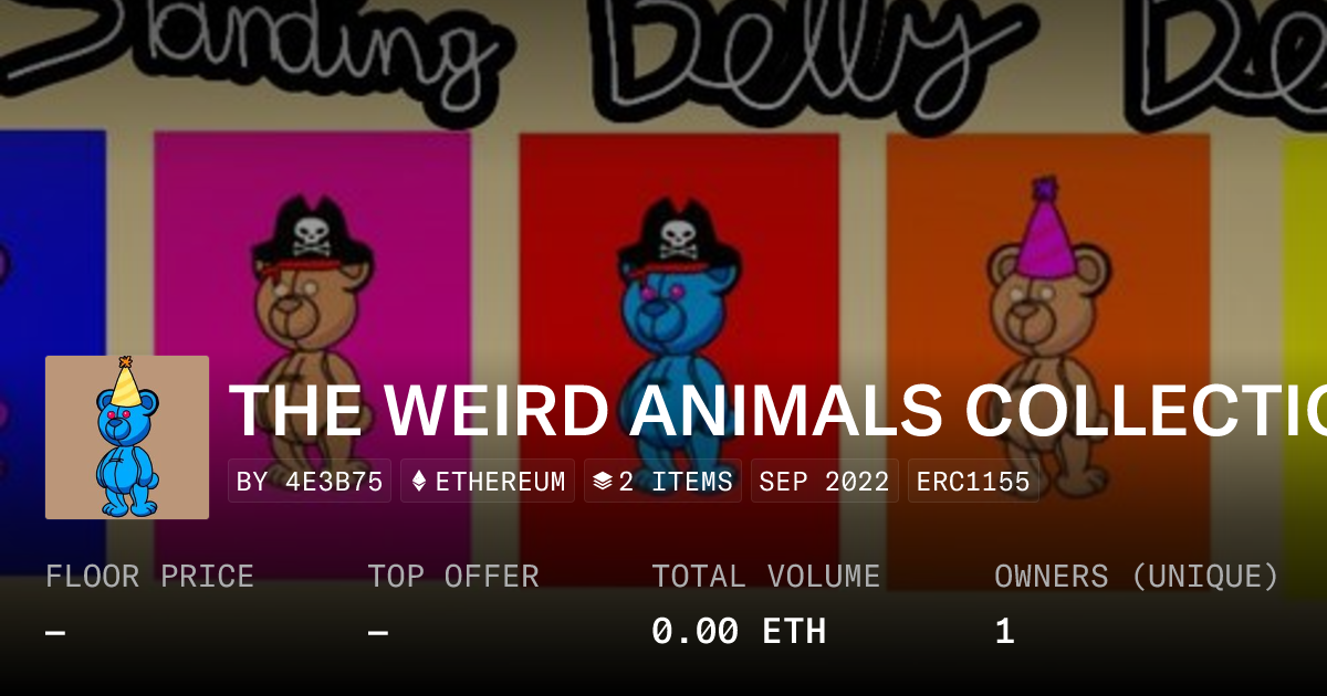 THE WEIRD ANIMALS COLLECTION - Collection | OpenSea