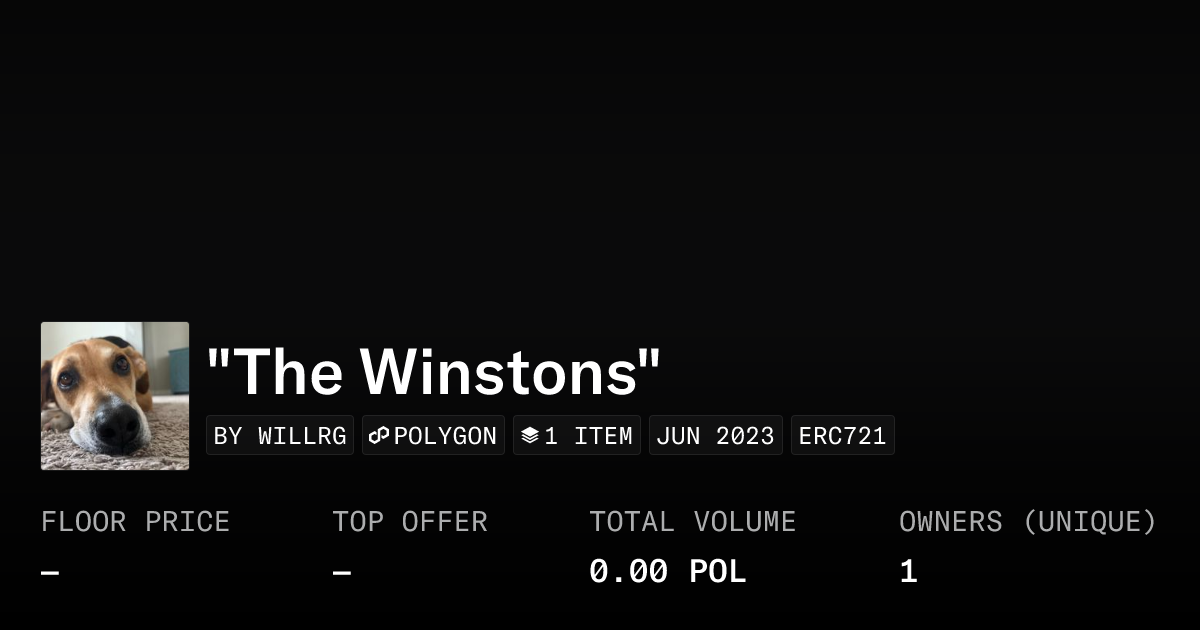 "The Winstons" - Collection | OpenSea