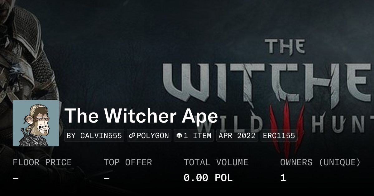 The Witcher Ape - Collection | OpenSea