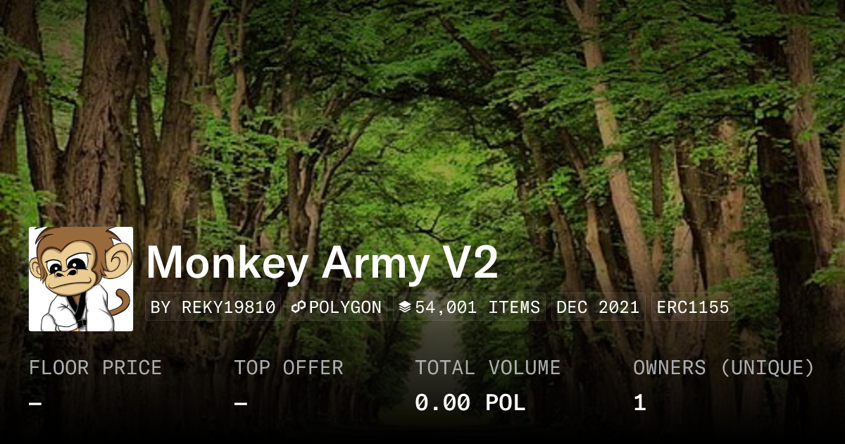 Monkey Army V2 - Collection | OpenSea