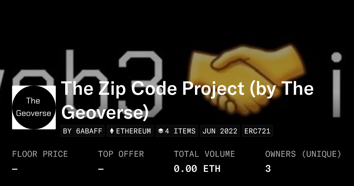 The Zip Code Project (by The Geoverse) - Collection | OpenSea