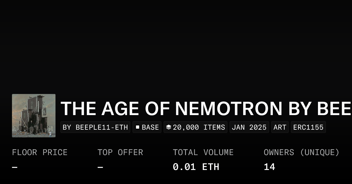 THE AGE OF NEMOTRON BY BEEPLE - Collection | OpenSea