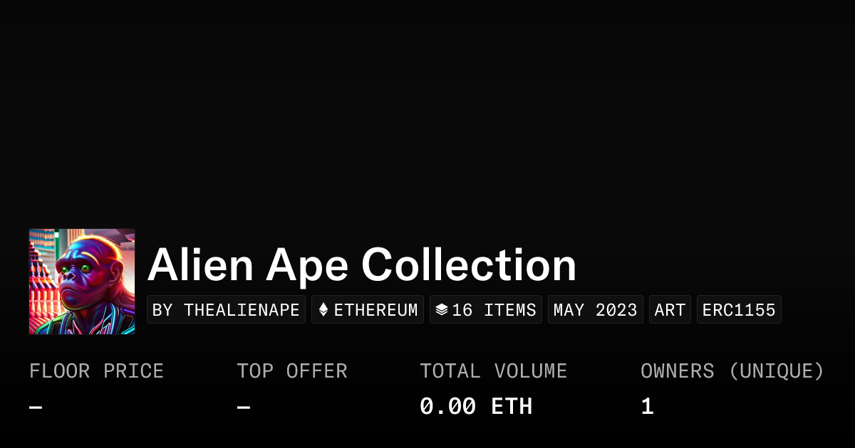 Alien Ape Collection - Collection | OpenSea