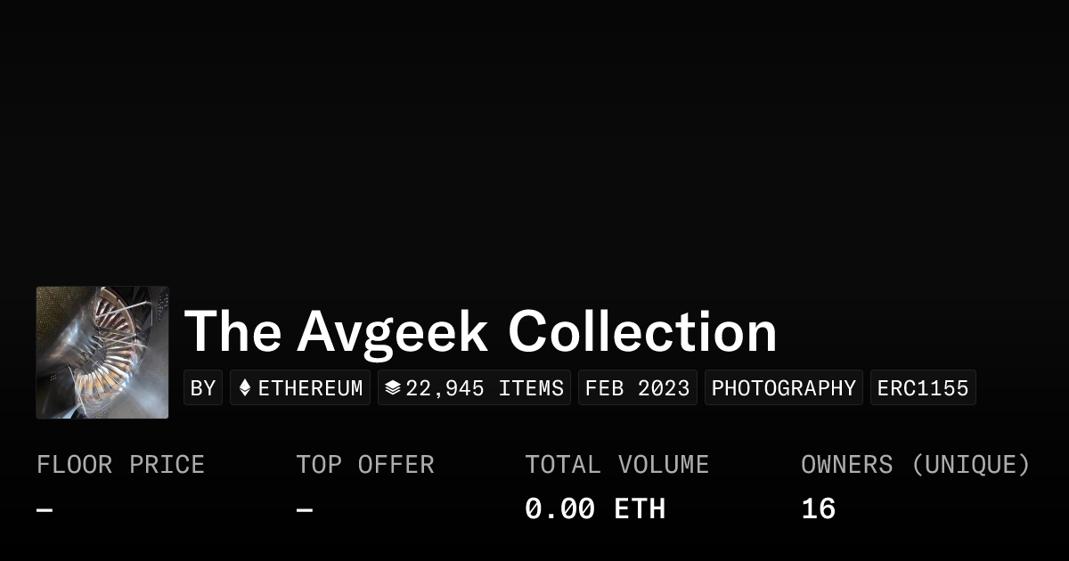 The Avgeek Collection - Collection | OpenSea