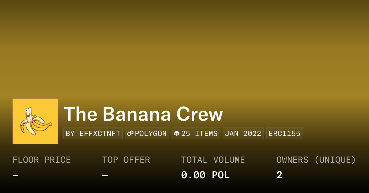The Banana Crew - Collection | OpenSea