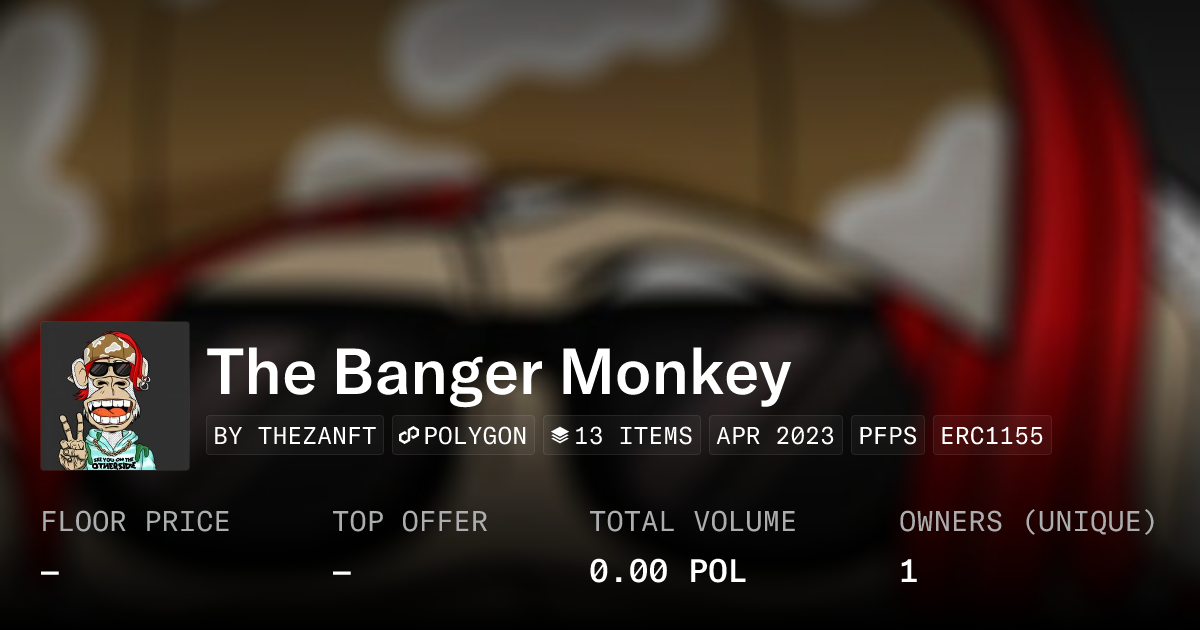 The Banger Monkey - Collection | OpenSea