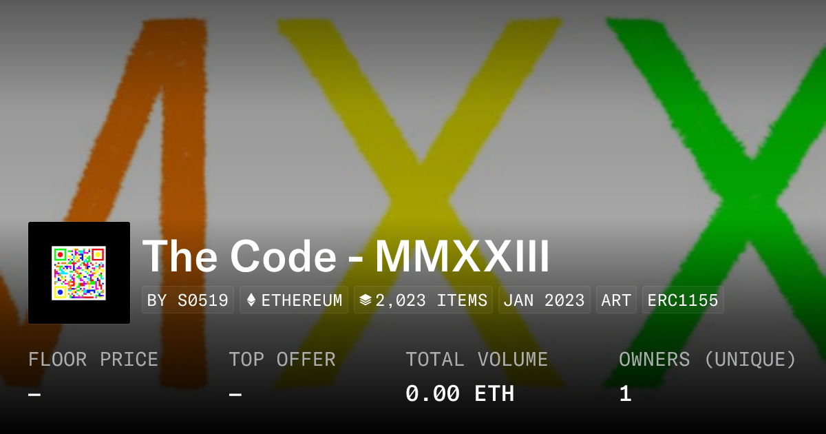 The Code - MMXXIII - Collection | OpenSea