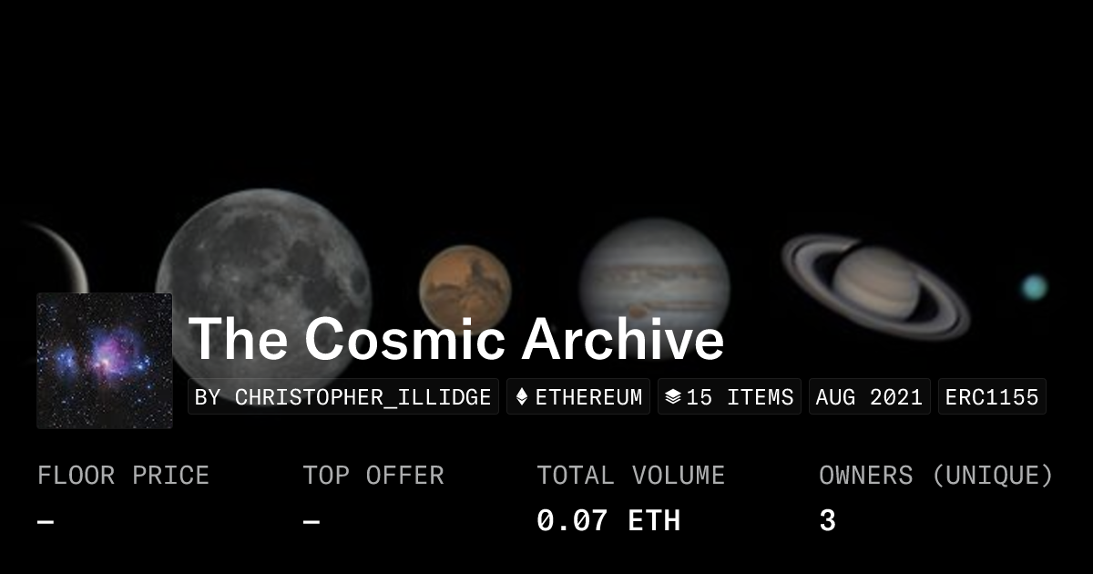 The Cosmic Archive - Collection | OpenSea