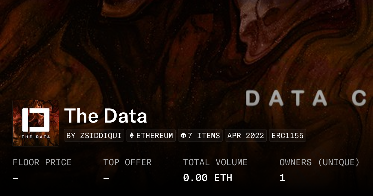 The Data - Collection | OpenSea