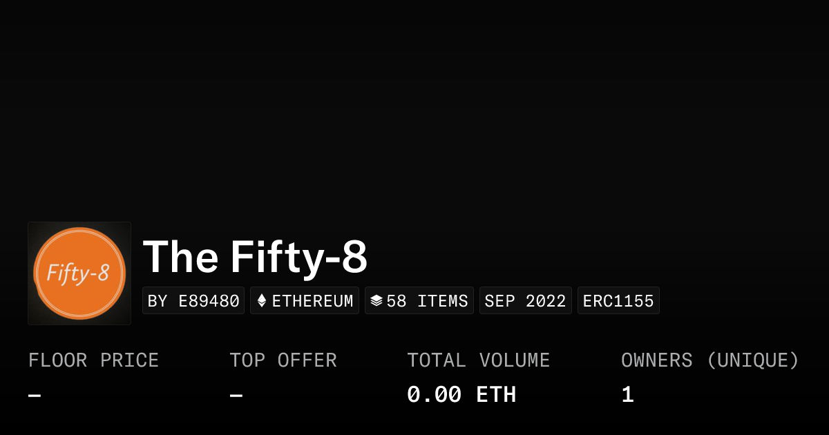 The Fifty-8 - Collection | OpenSea