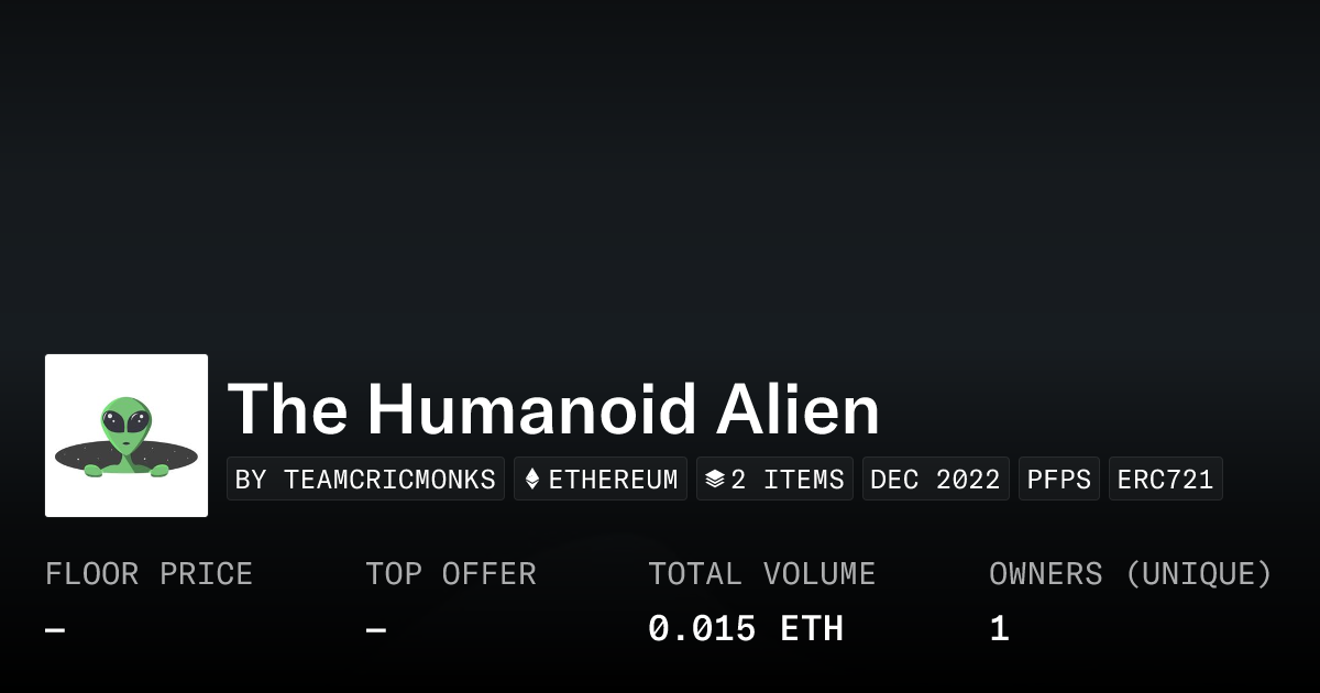 The Humanoid Alien - Collection | OpenSea