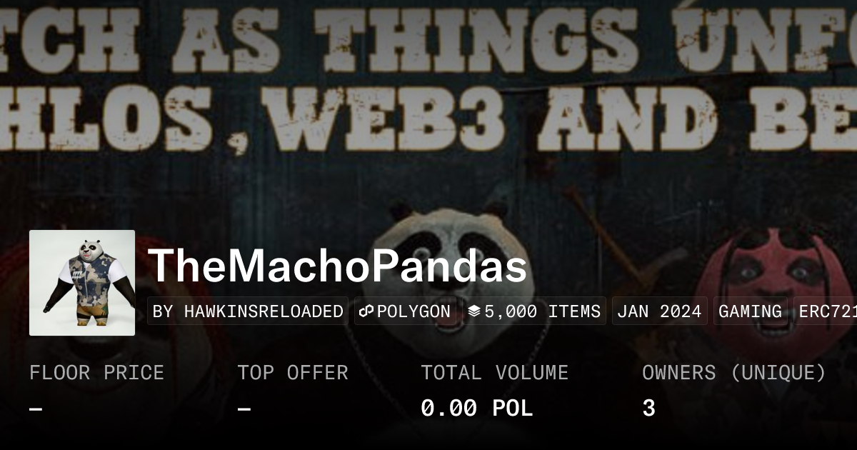 TheMachoPandas - Collection | OpenSea