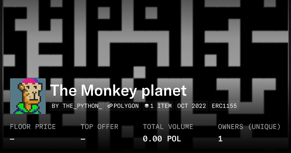The Monkey planet - Collection | OpenSea