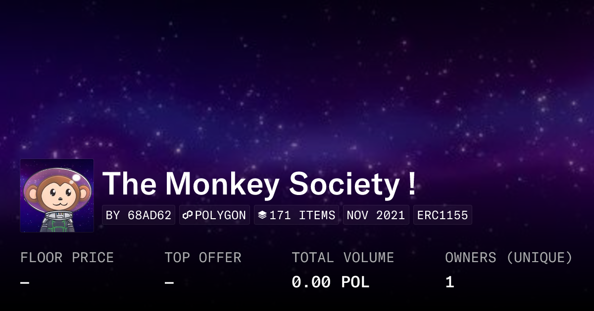 The Monkey Society ! - Collection | OpenSea