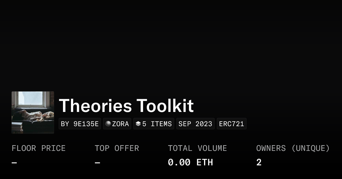 Theories Toolkit - Collection | OpenSea