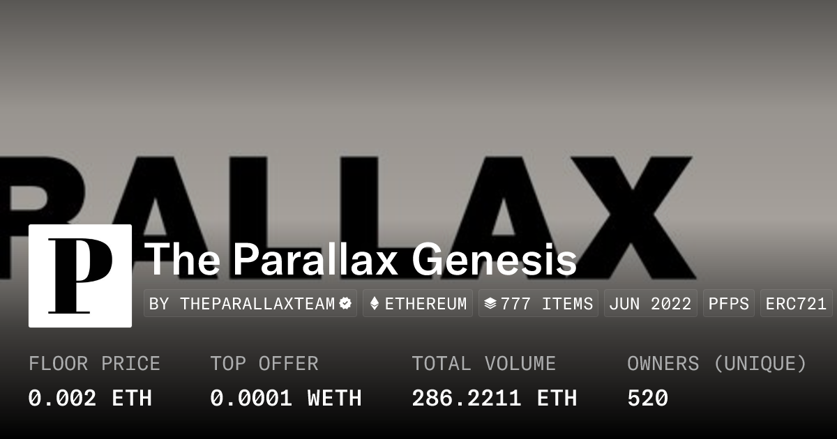 The Parallax Genesis - Collection | OpenSea