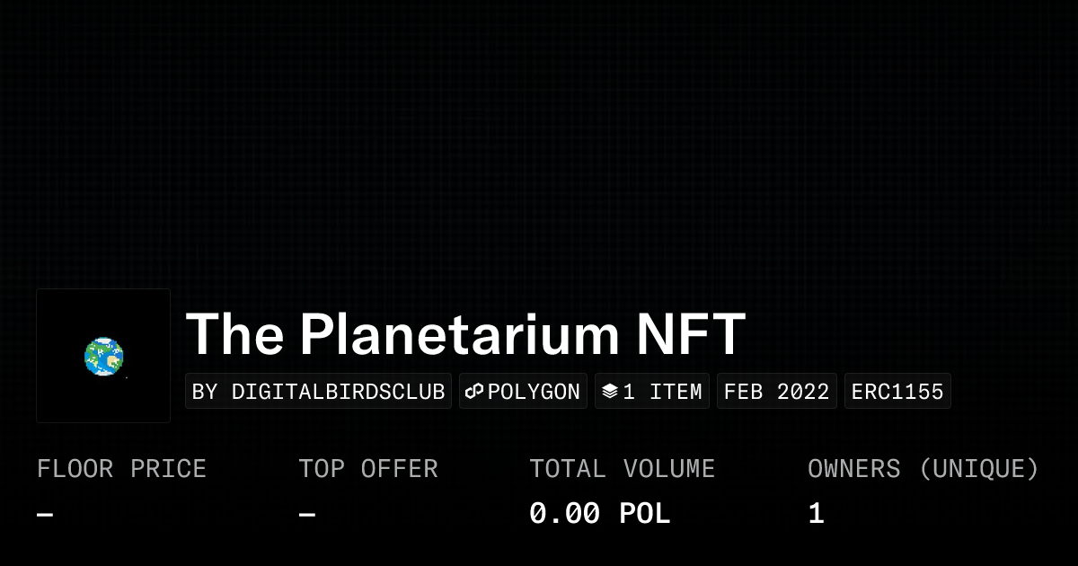 The Planetarium NFT - Collection | OpenSea