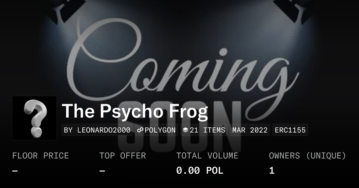 The Psycho Frog - Collection | OpenSea