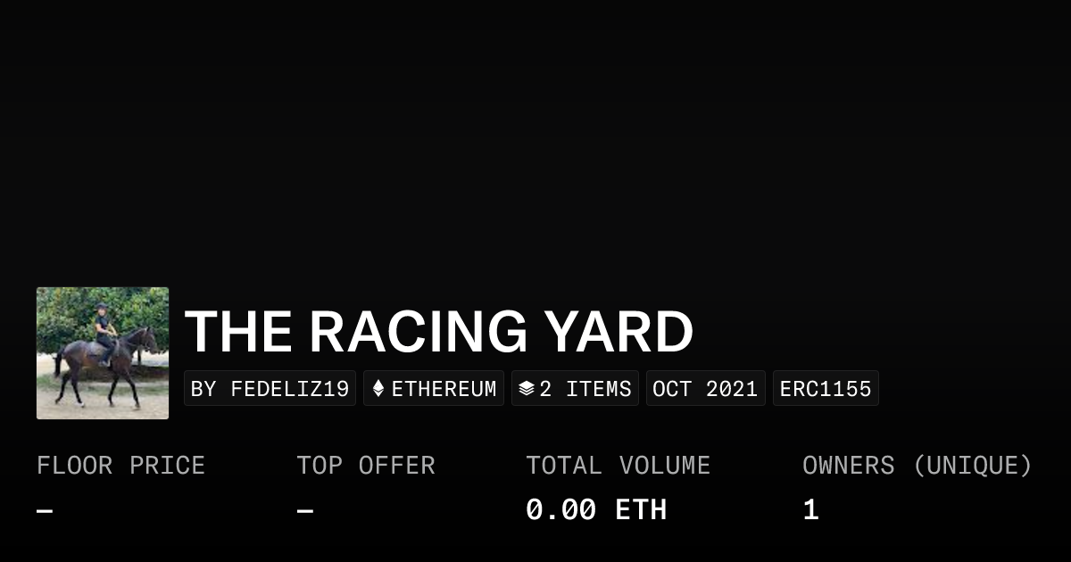 THE RACING YARD - Collection | OpenSea