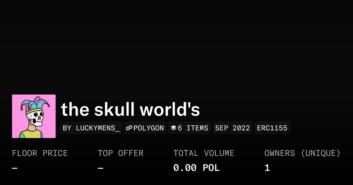 the skull world's - Collection | OpenSea