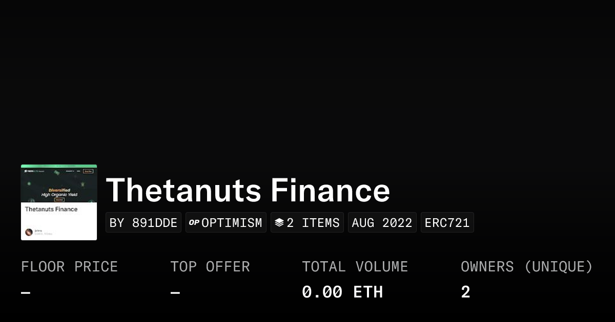 Thetanuts Finance - Collection | OpenSea