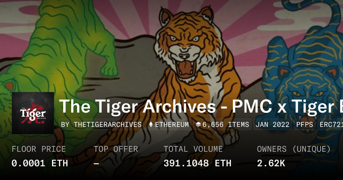 The Tiger Archives - PMC x Tiger Beer - Collection | OpenSea