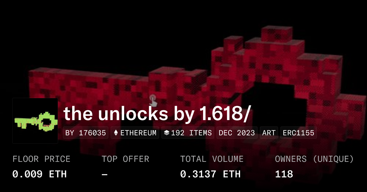 the unlocks by 1.618/ - Collection | OpenSea