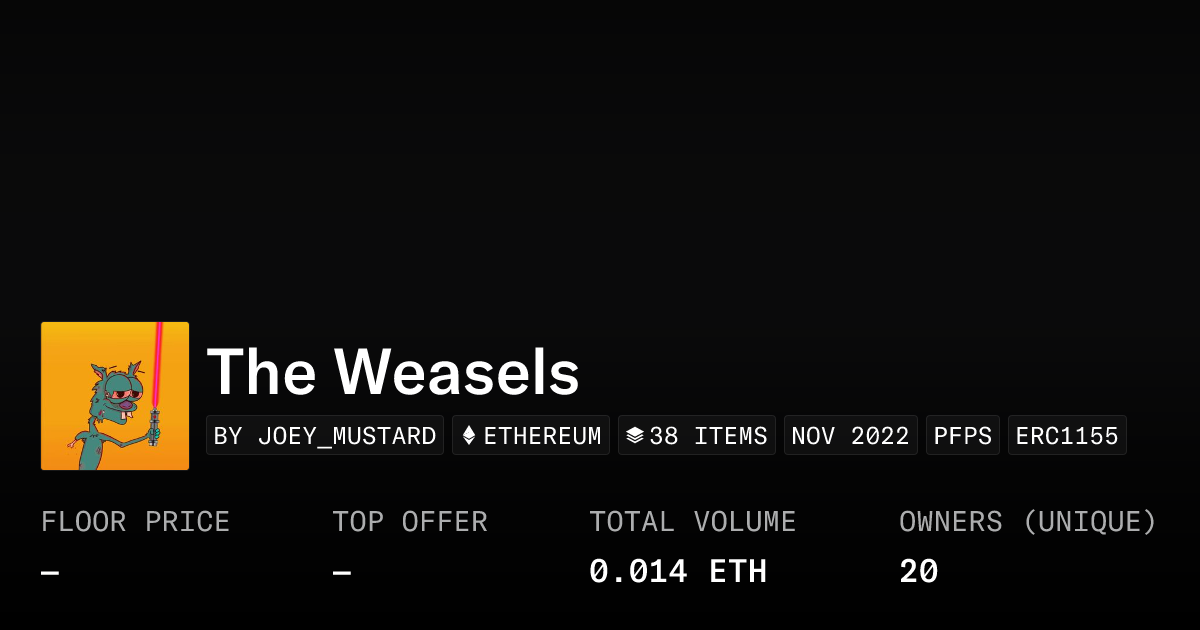The Weasels - Collection | OpenSea