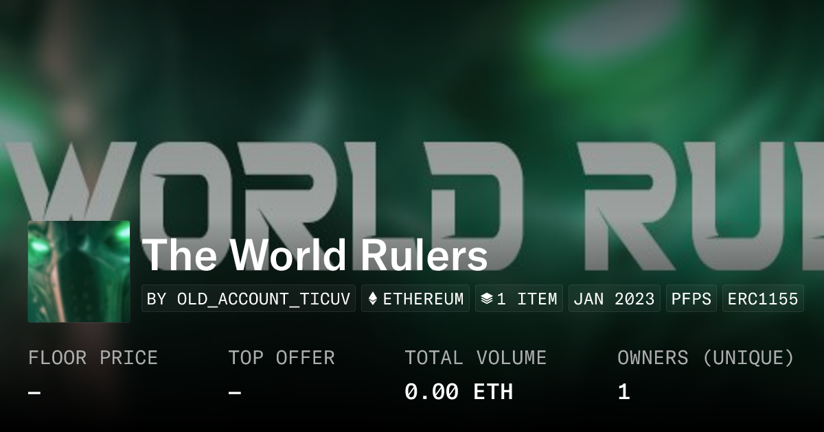 The World Rulers - Collection | OpenSea